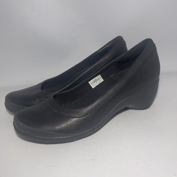 Merrell | Shoes | Merrell Black Leather Slip Ons Womens Size 9 | Poshmark